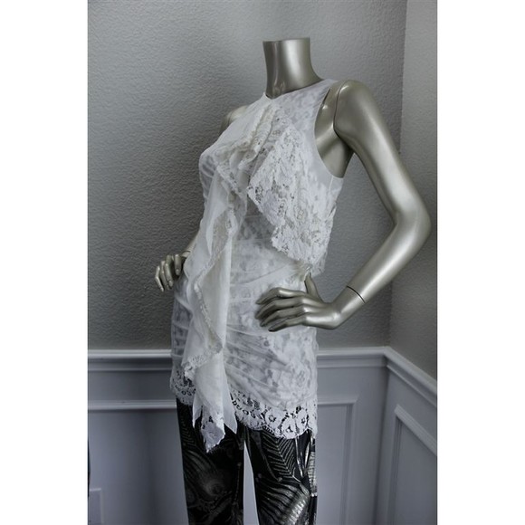 Proenza Schouler | Tops | Nwt Proenza Schouler Ivory Lace Ruffle Tunic ...